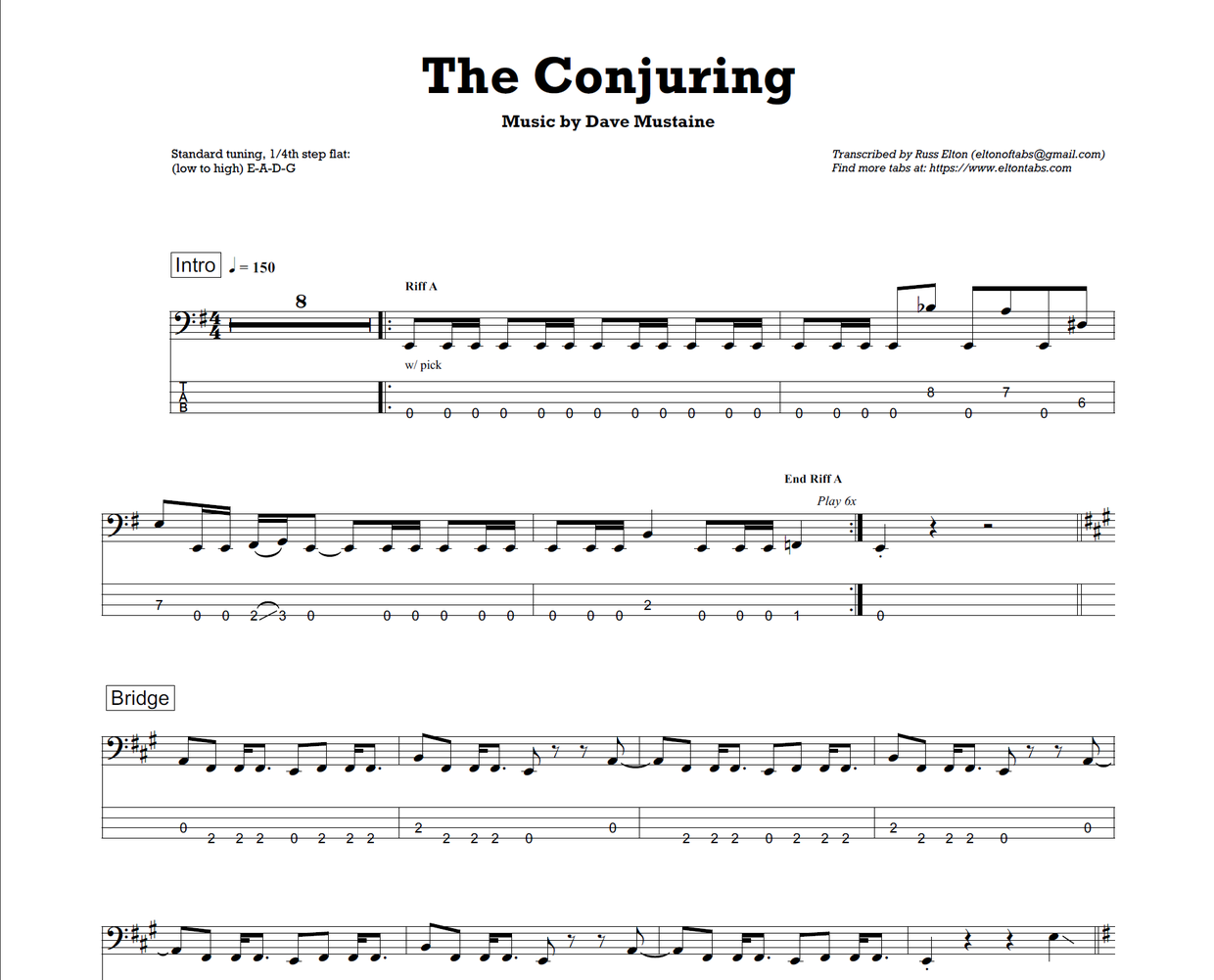 Peace Sells...But Who's Buying Bass Guitar Transcriptions eBook