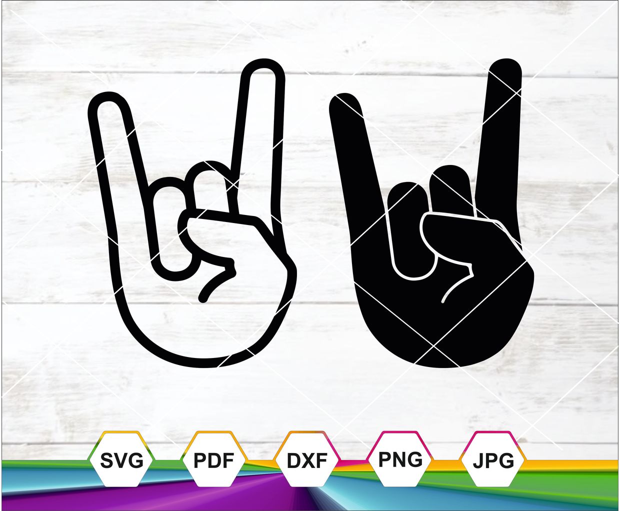 Rock Hand Sign SVG for Cricut & Crafts