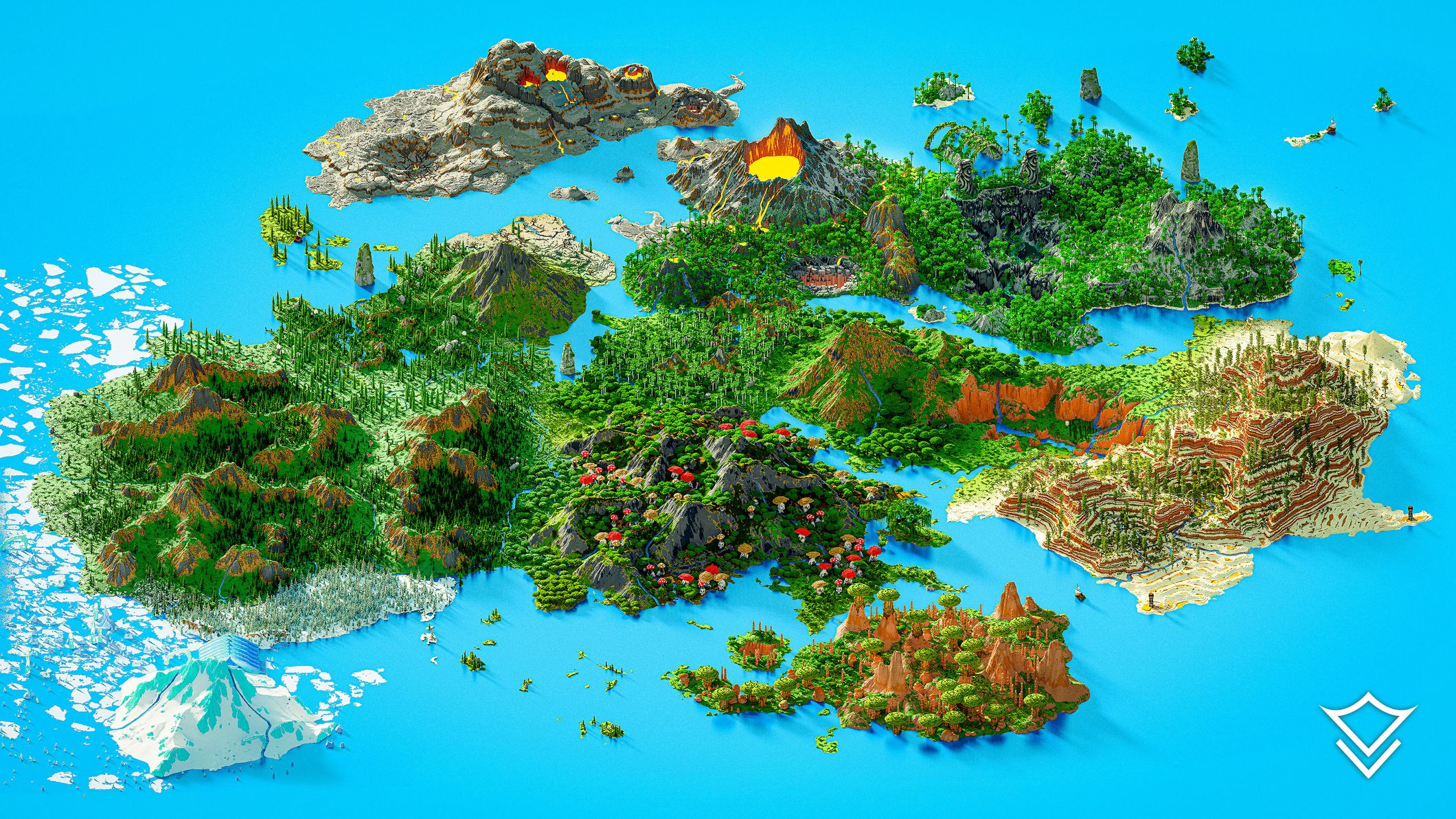[Terrain] UMERA: Custom 5K 26-Biome Fantasy Minecraft Terrain Map | RPG ...