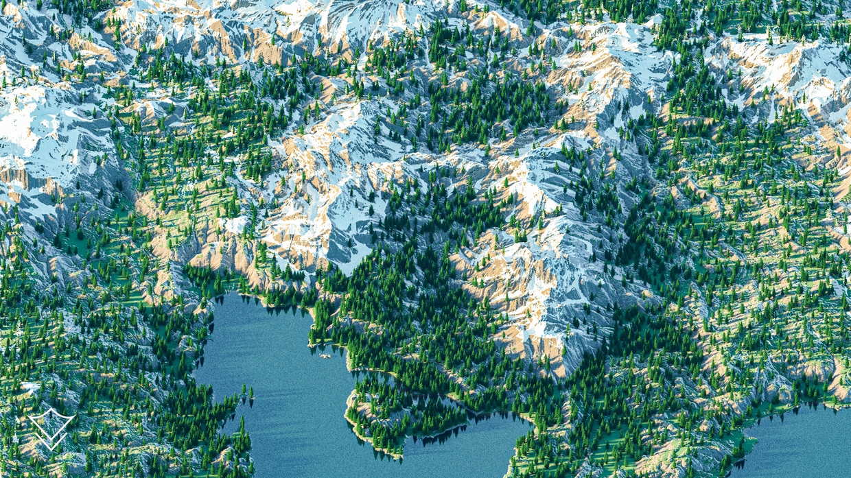 [Terrain] 5K Mountain Minecraft Terrain Map
