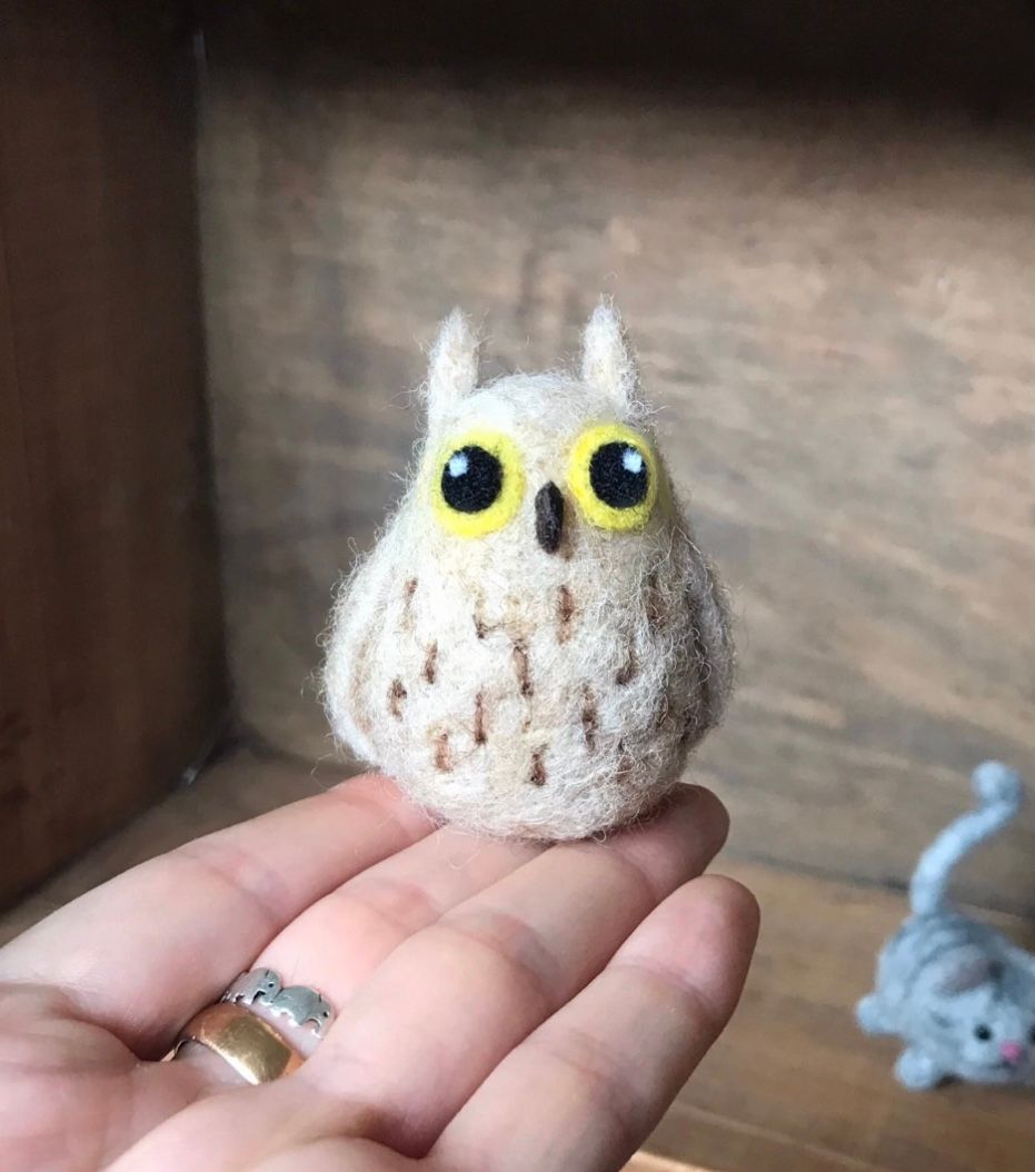 Little Owl - Needle Felting Pattern PDF Tutorial - DIY Decoration - The ...