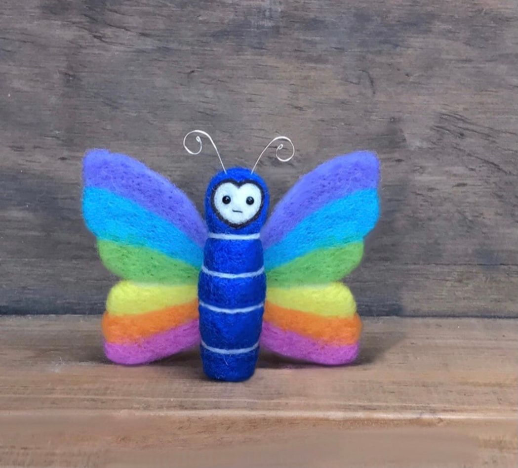 Rainbow Butterfly - Needle Felting Pattern PDF