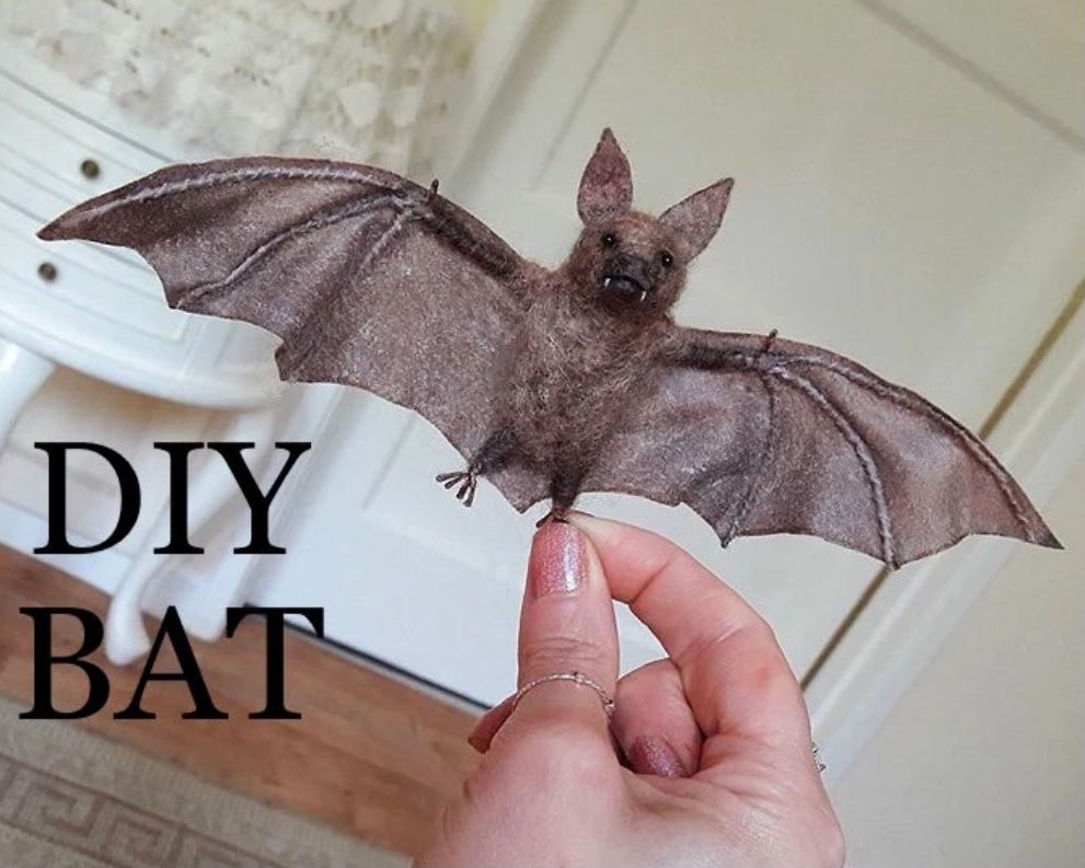 Life Like Bat - Needle Felting Pattern PDF Tutorial - DIY Halloween ...