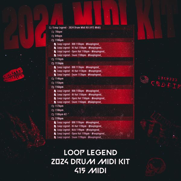 Loop Legend - 2024 Drum Midi Kit (415 Midi)