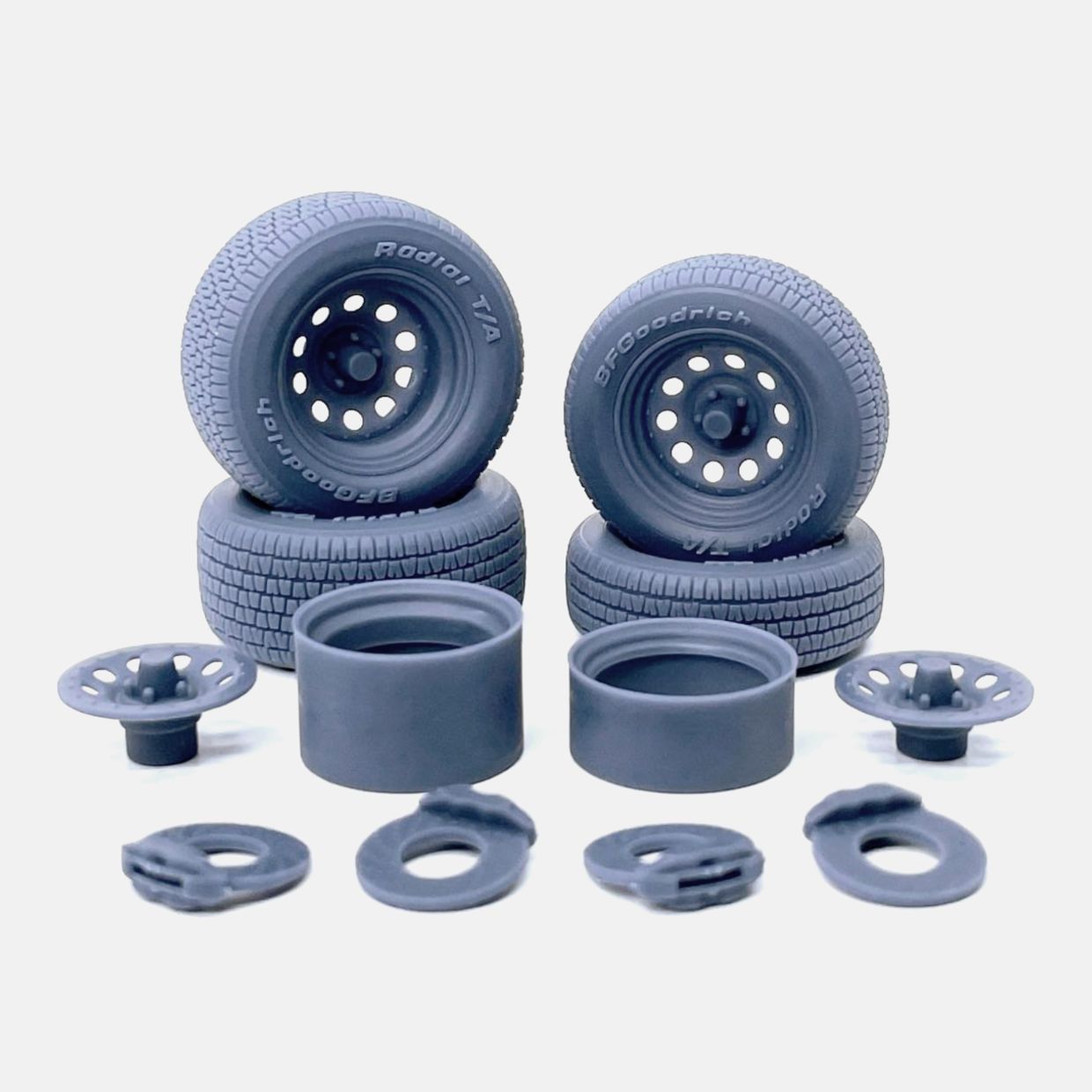 1/24 Resin, 15 inch Gold Nugget Wheels, BFGoodrich Radial T/A Tires