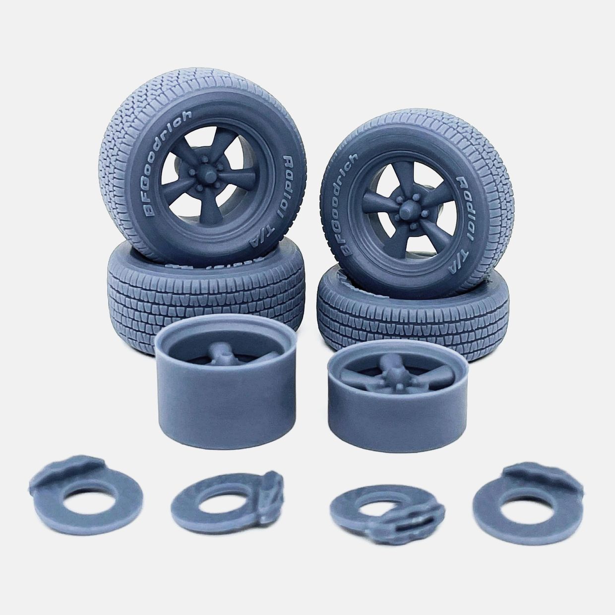 1/24 Resin, 15 inch Pacer Supreme Wheels, BFGoodrich Radial T/A Tires