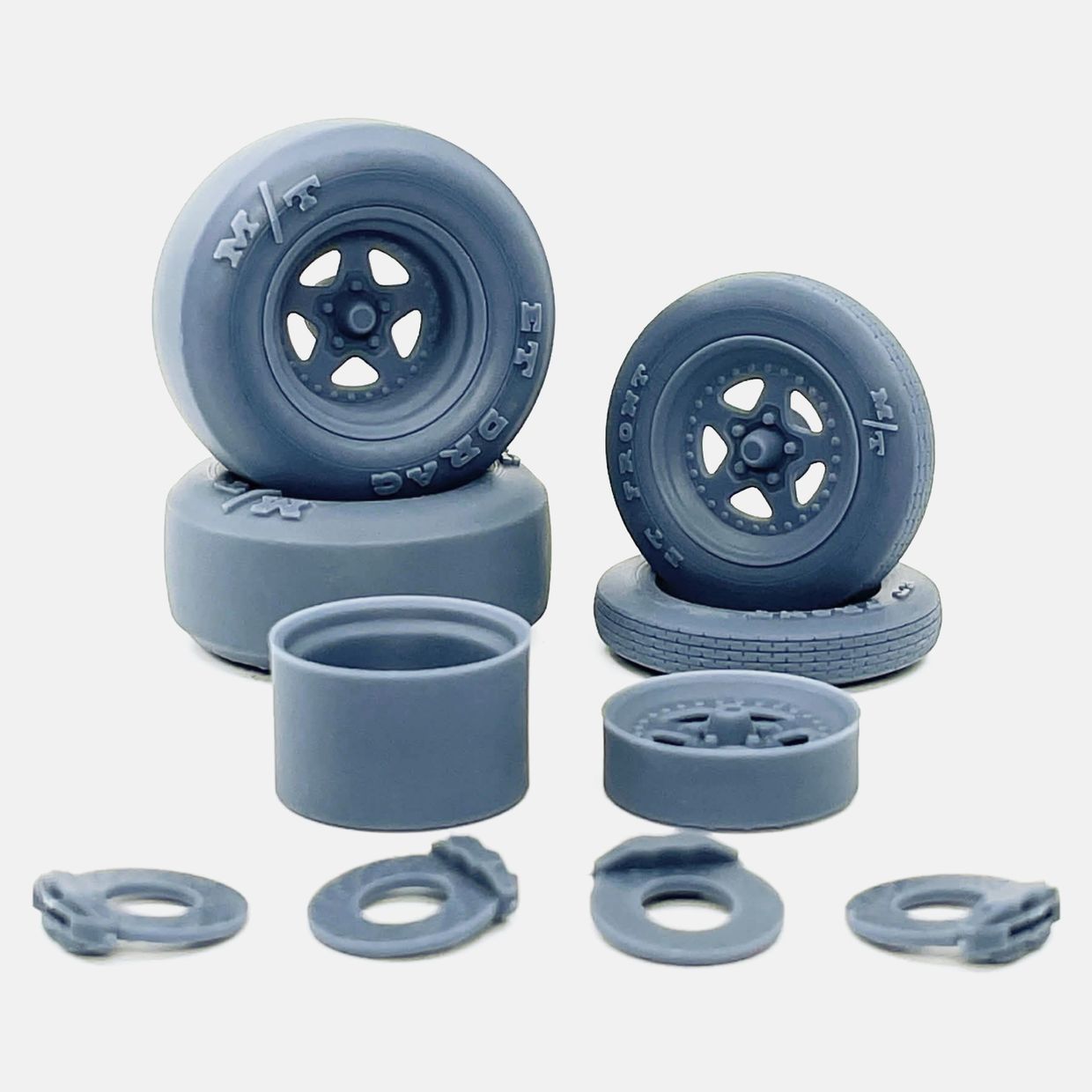 1/12 Resin, 15 inch Minilite Wheels, Goodyear Blue Streak Tires