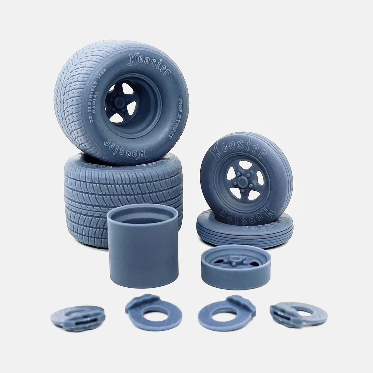 1/18 Resin, 15x5 & 15x15 Weld Pro Star Wheels, Hoosier Tires