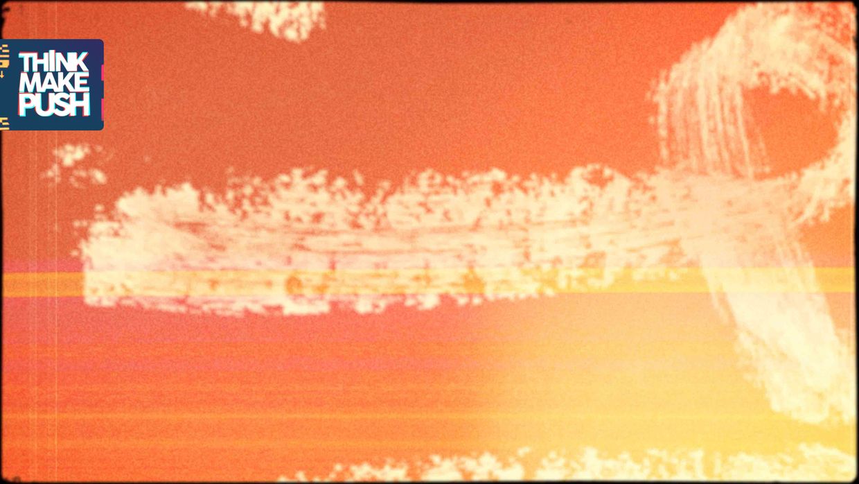 Think Make Push - Vintage Film Projector overlay with Sound