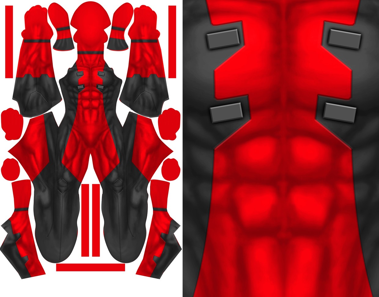 COMIC DEADPOOL (no textures) pattern file