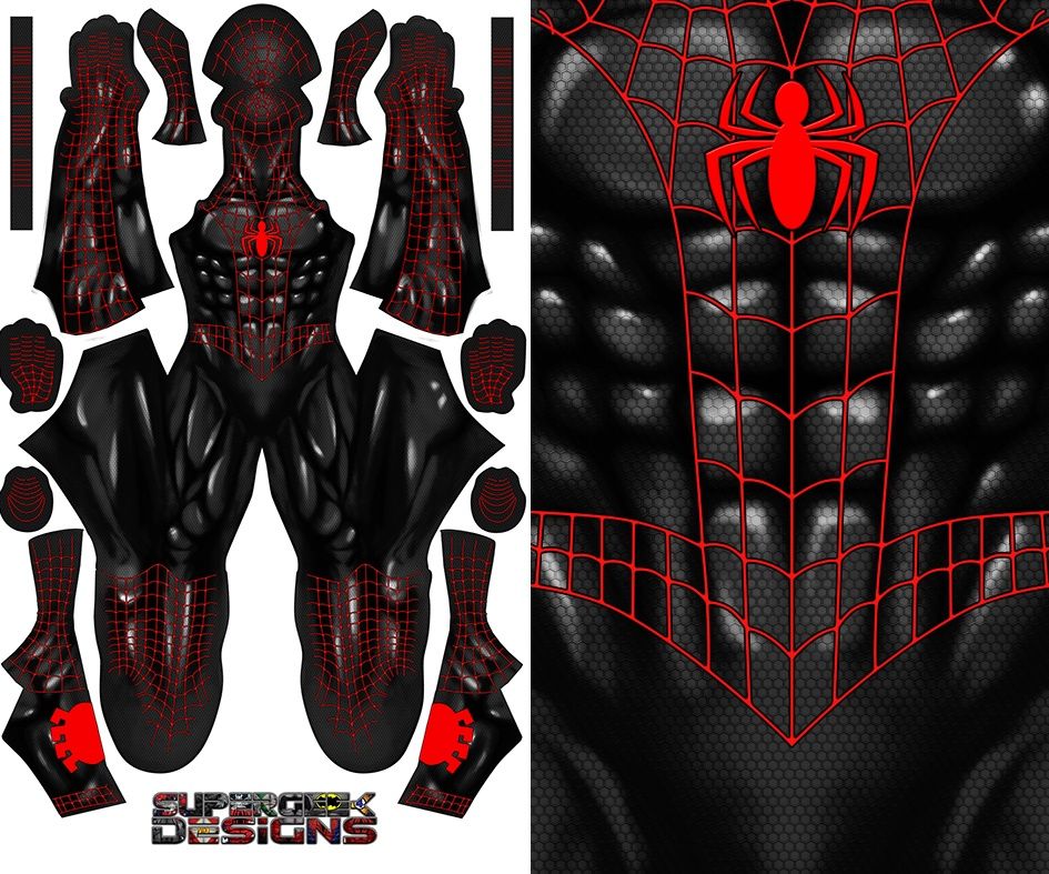 RED WEBBING SYMBIOTE SPIDERMAN pattern file