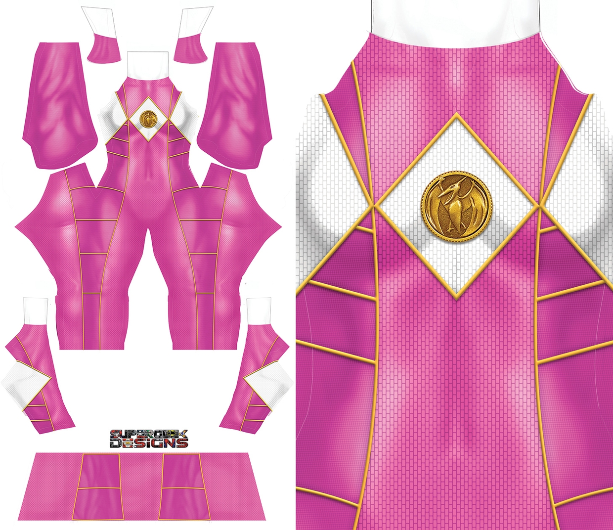 PINK RANGER WITH EMBLEM & SKIRT pattern file