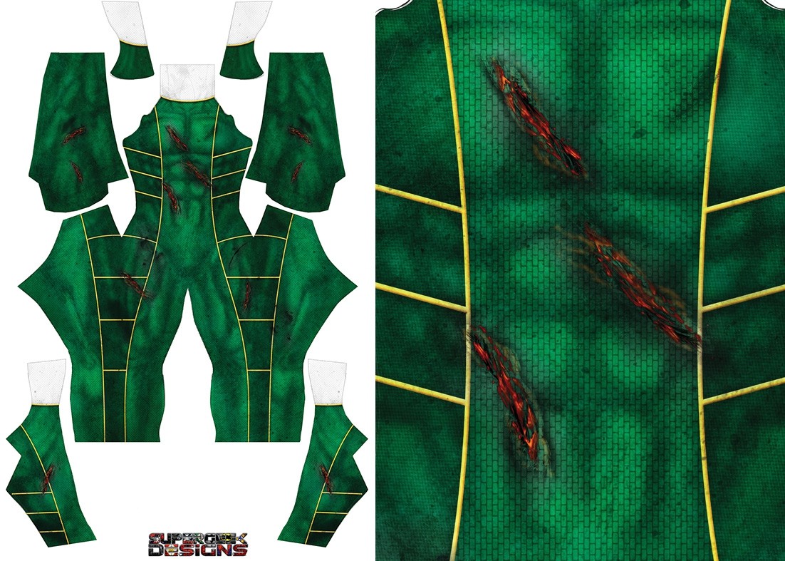 GREEN RANGER BATTLE DAMAGED pattern file