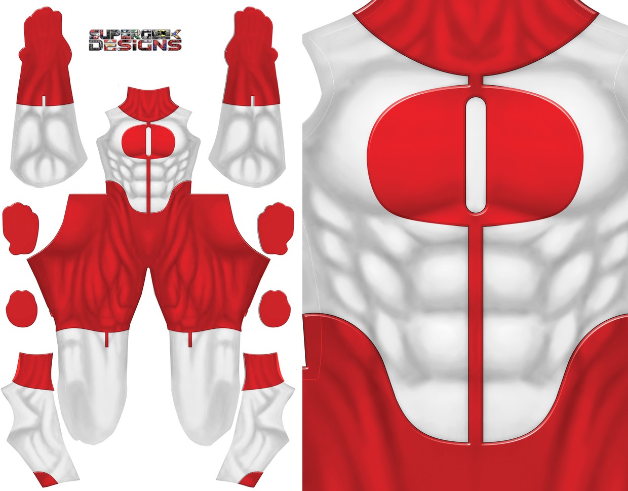 SILVER SPACE POWER RANGER pattern file