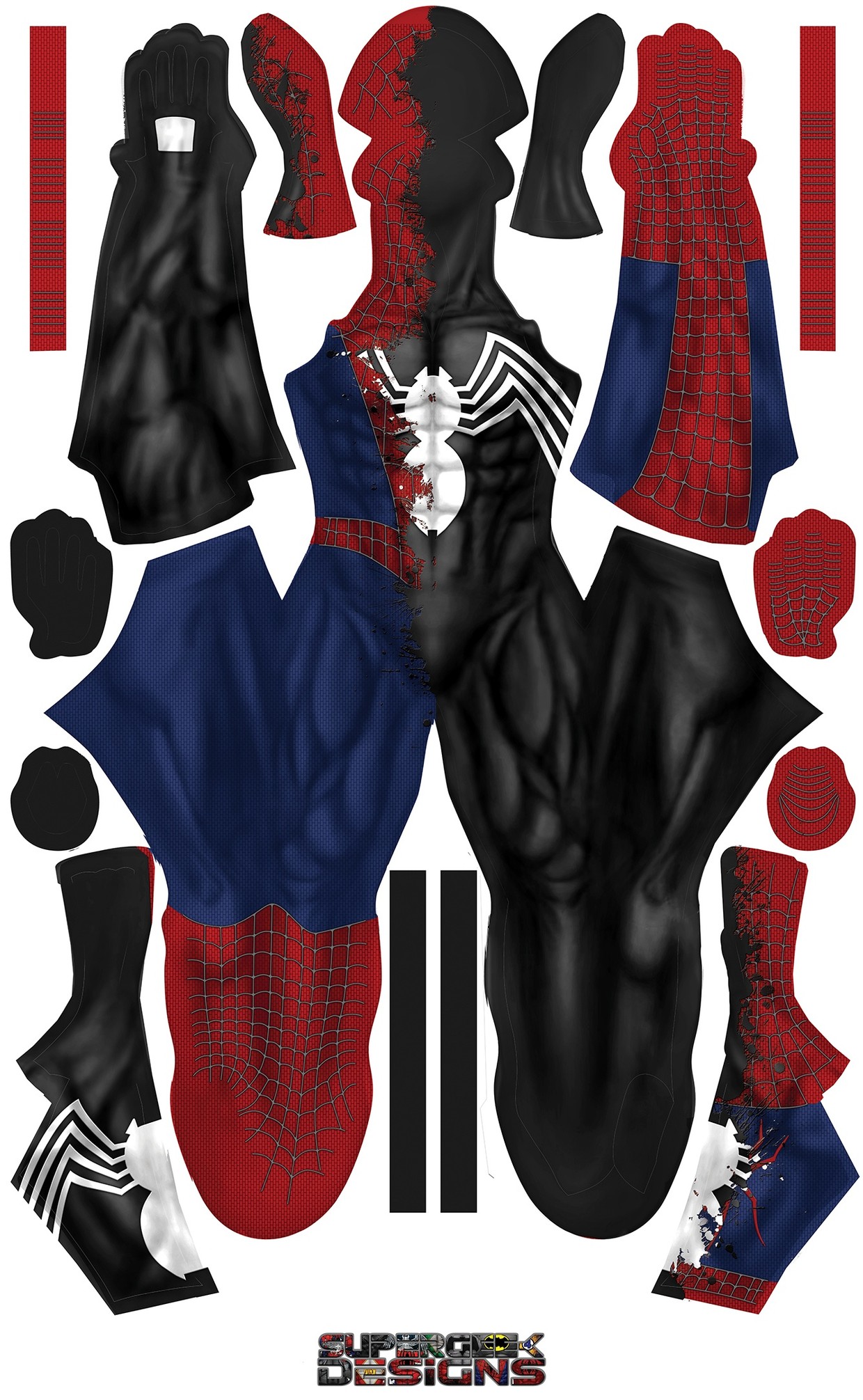 HALF RAIMI SPIDER-MAN HALF SYMBIOTE pattern file
