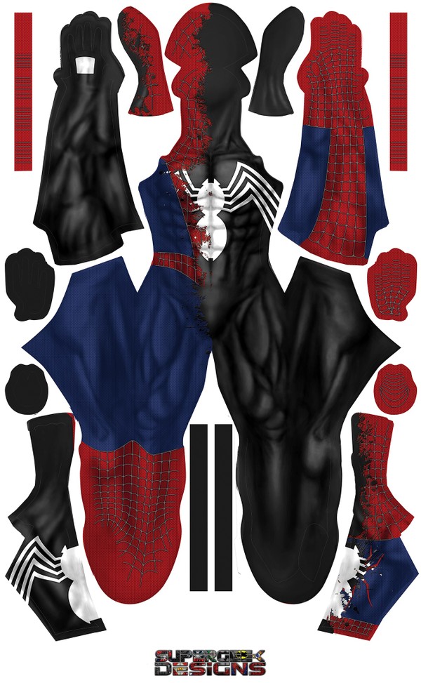 HALF RAIMI SPIDER-MAN HALF SYMBIOTE pattern file