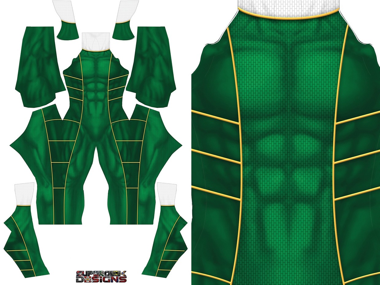 GREEN POWER RANGER (with white collar) pattern file