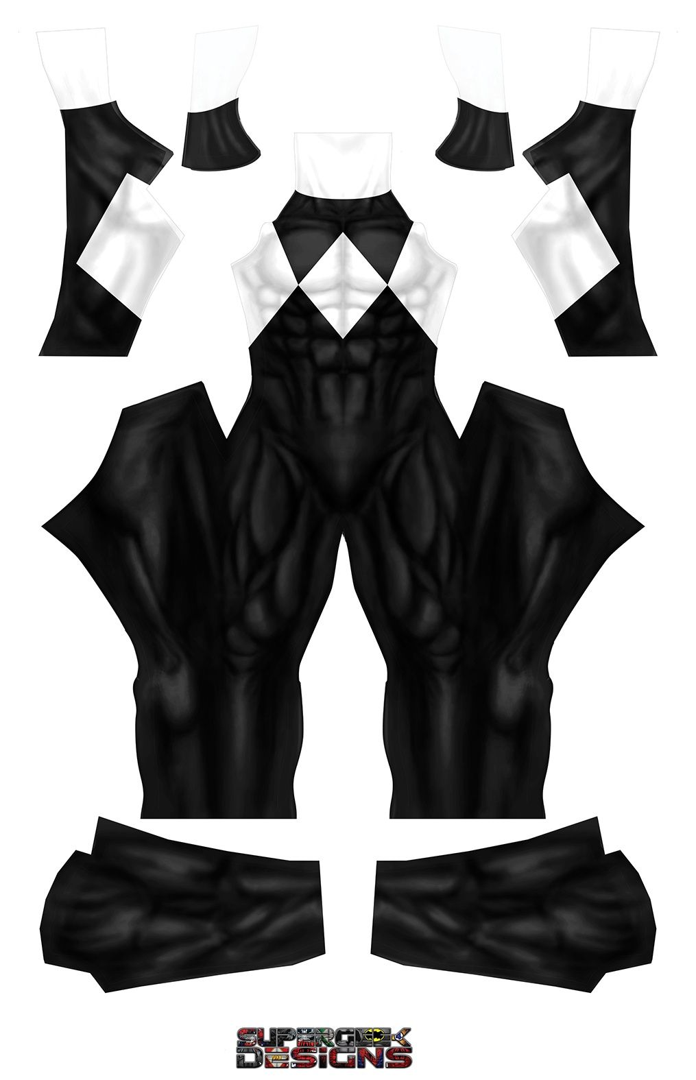 BLACK POWER RANGER (PLAIN) pattern file