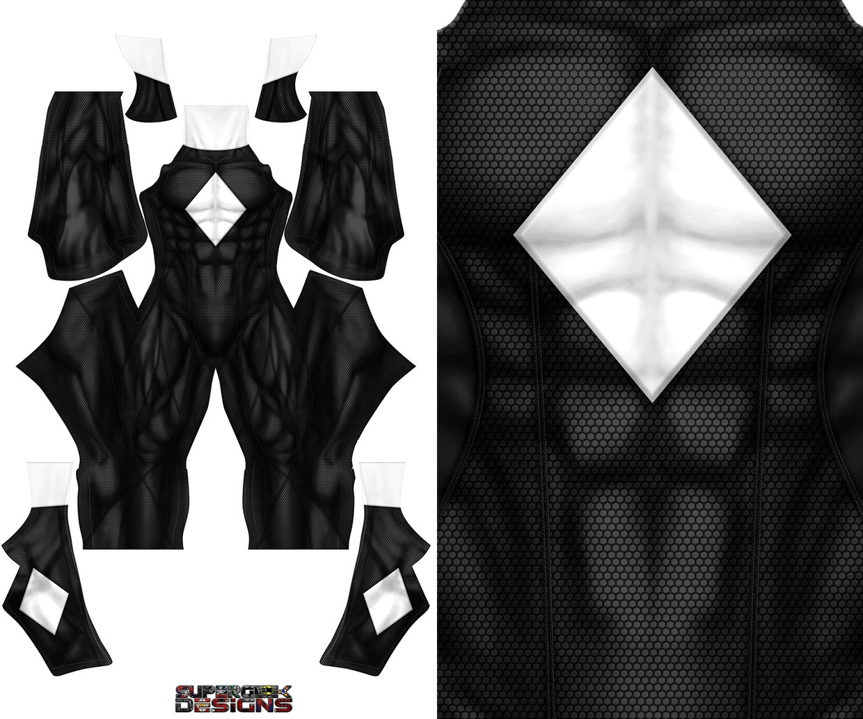 BLACK POWER RANGER concept design pattern file