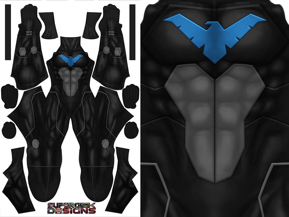 NIGHTWING (black version) pattern file