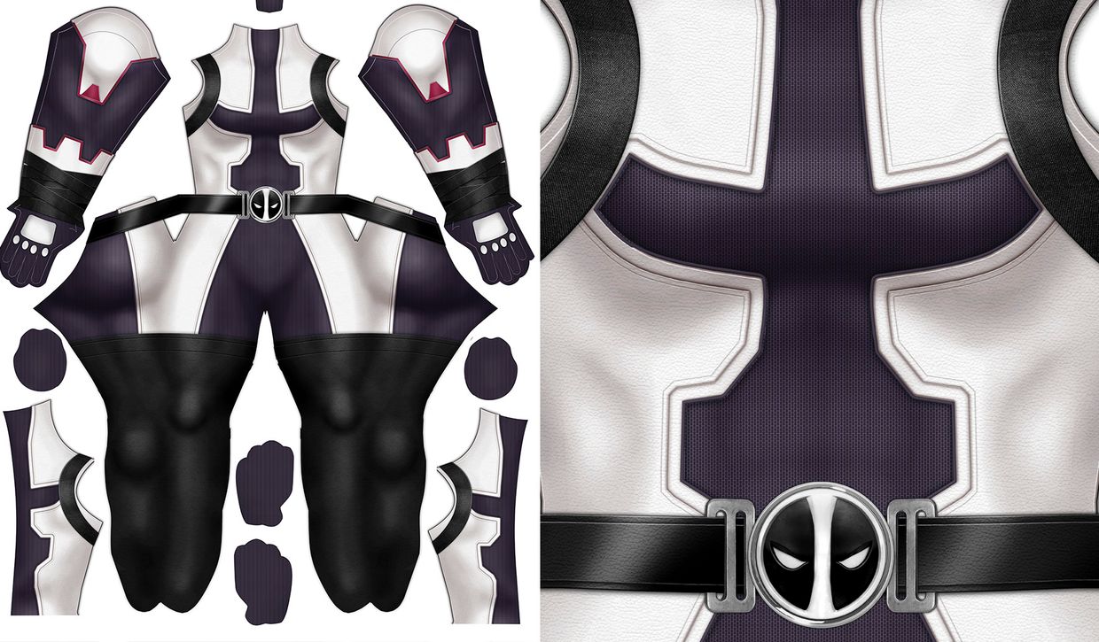 DEATHPOOL (MASK AND CAPE INCLUDED) Pattern file