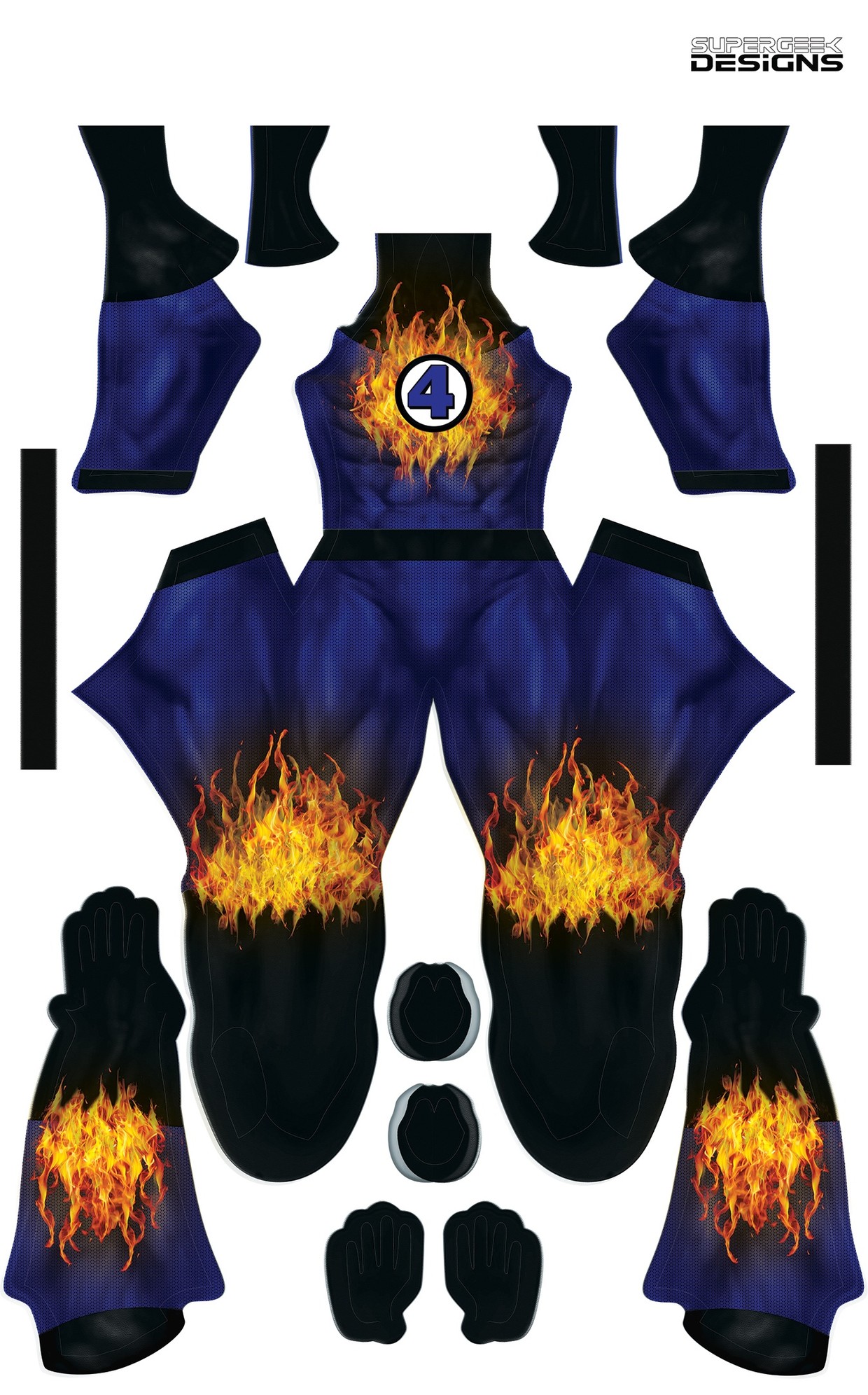 THE HUMAN TORCH pattern