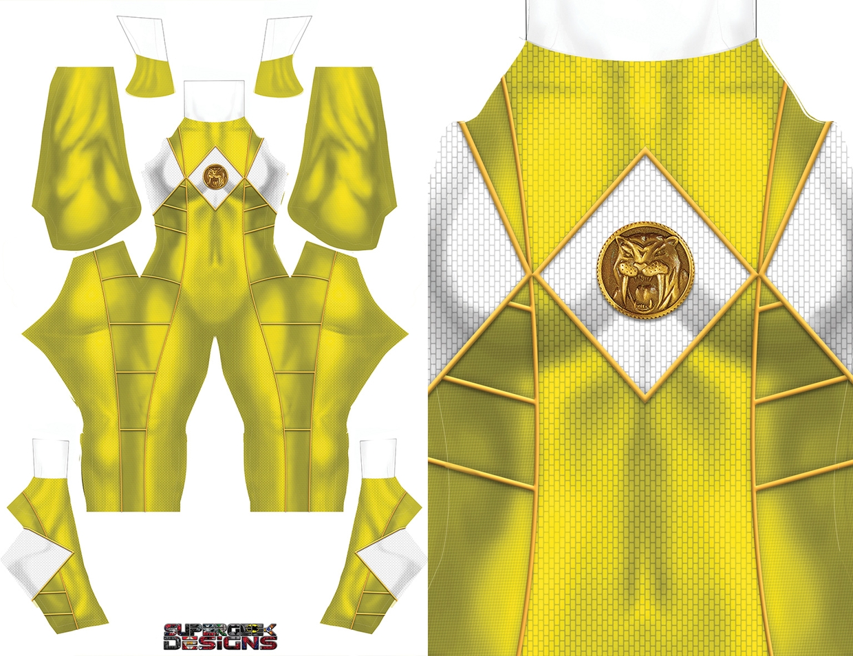 YELLOW RANGER WITH EMBLEM pattern file