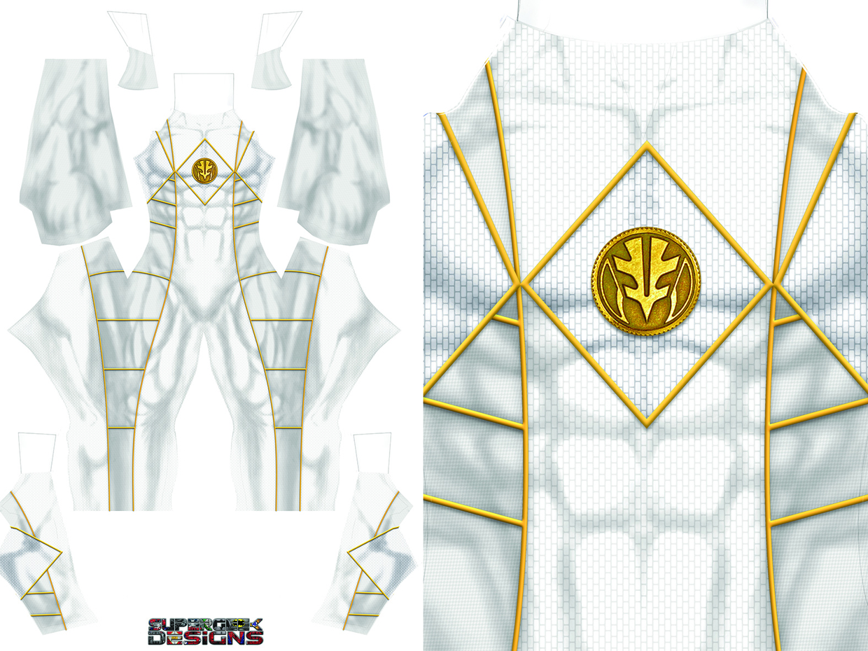 WHITE RANGER WITH EMBLEM pattern file