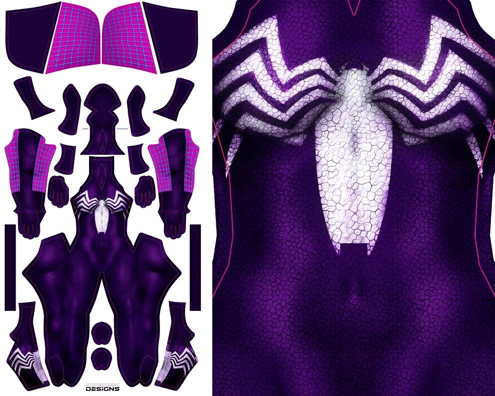 RED WEBBING SYMBIOTE SPIDERMAN pattern file