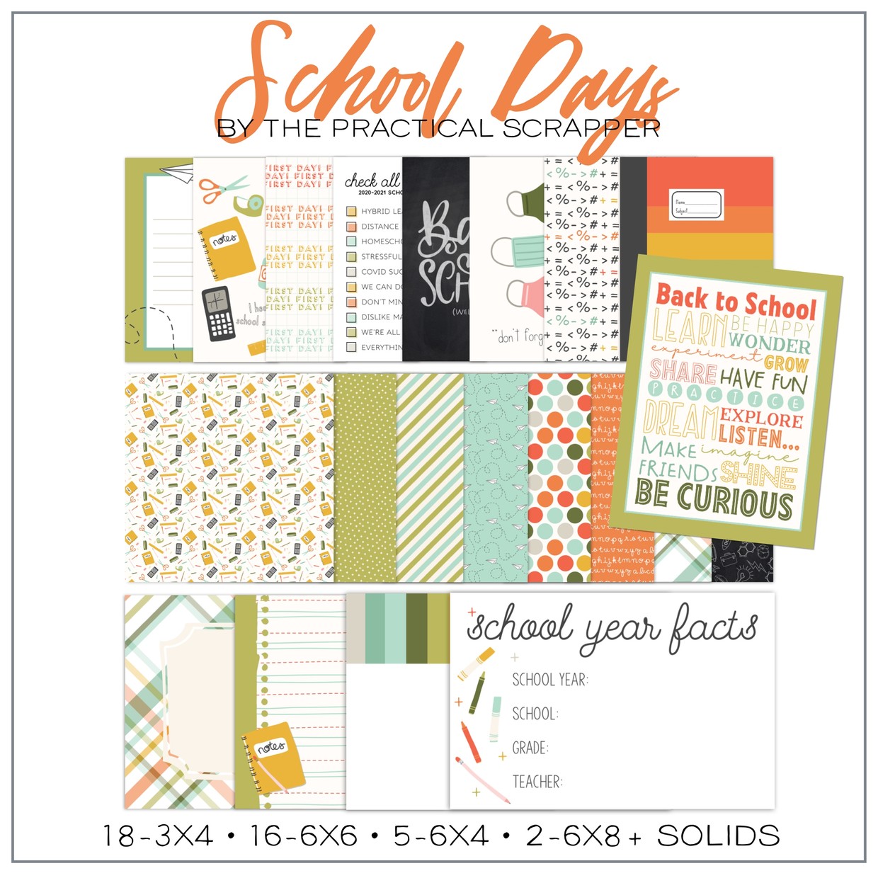 School Days Pocket Cards