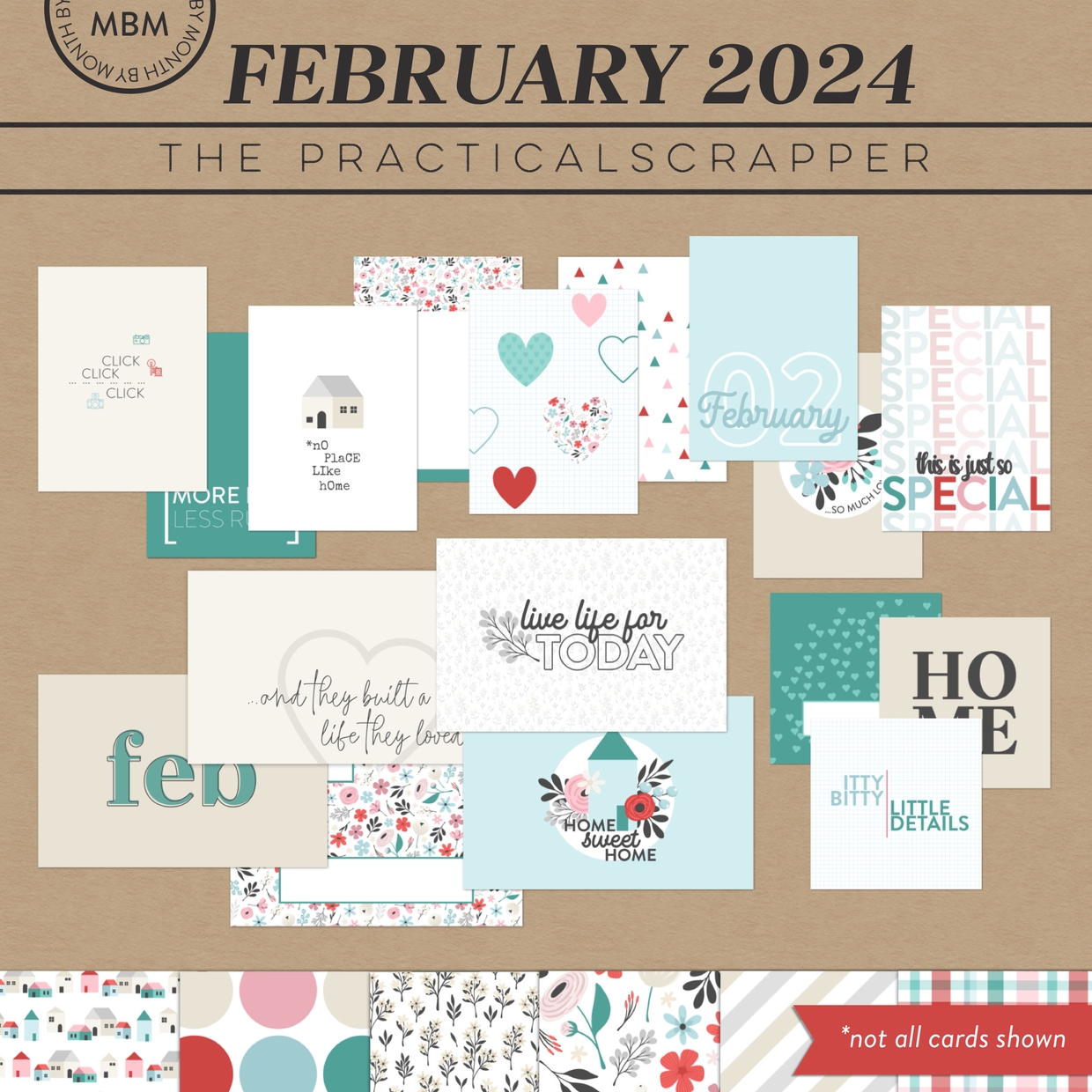 February Month By Month Pocket Card Kit