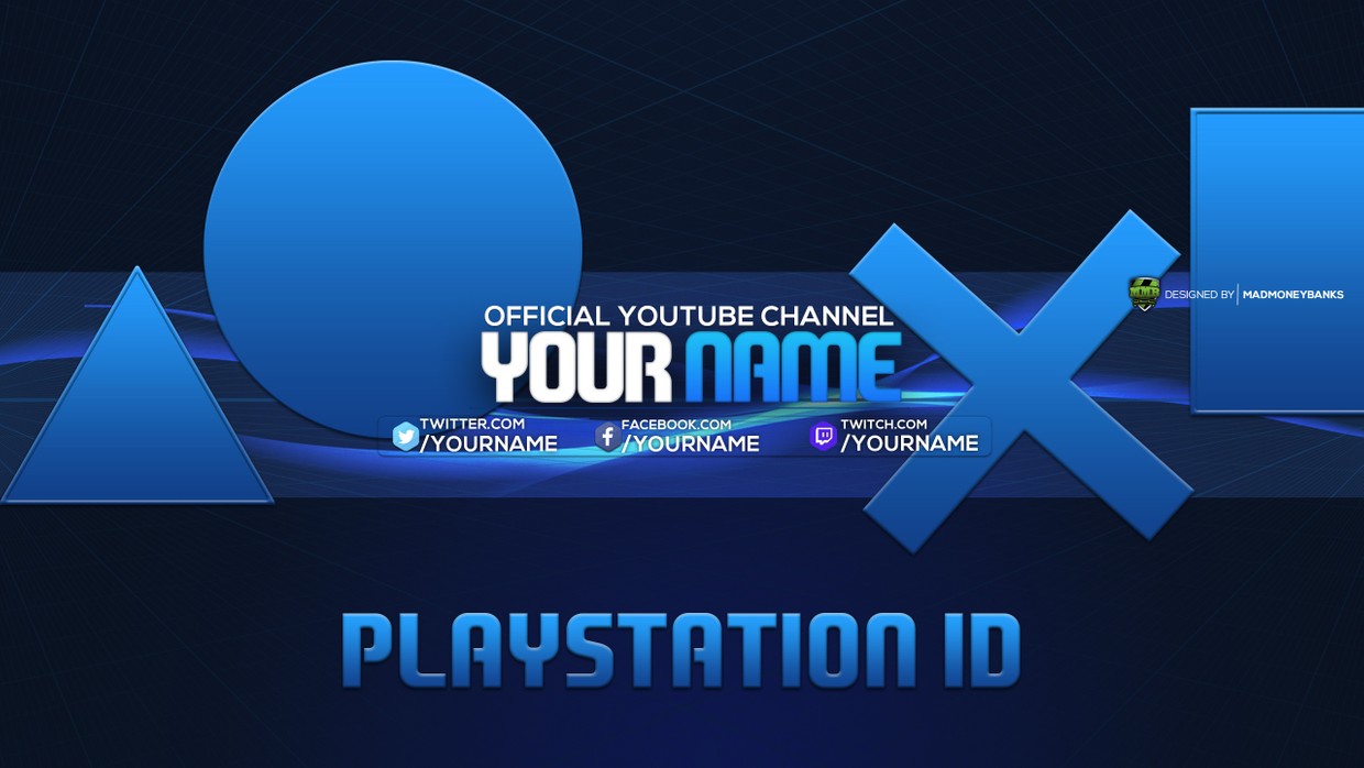 PlayStation YouTube Channel Banner Template