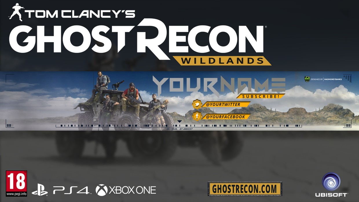 Ghost Recon YouTube Channel Banner Template