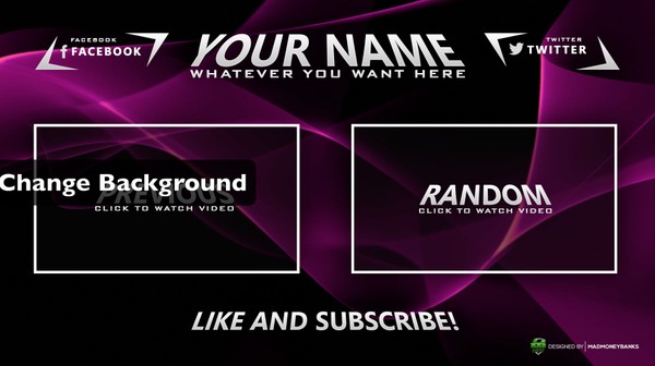 Sharp Outro Card Template with Extras