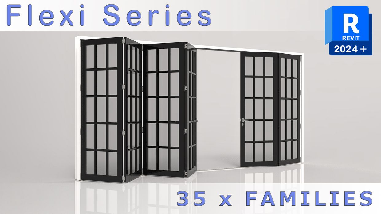 3D Action Doors : Flexi Panel Collection (for Revit 2024+)