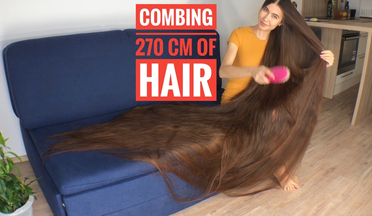 Grow long hair! Combing 270 cm of hair.