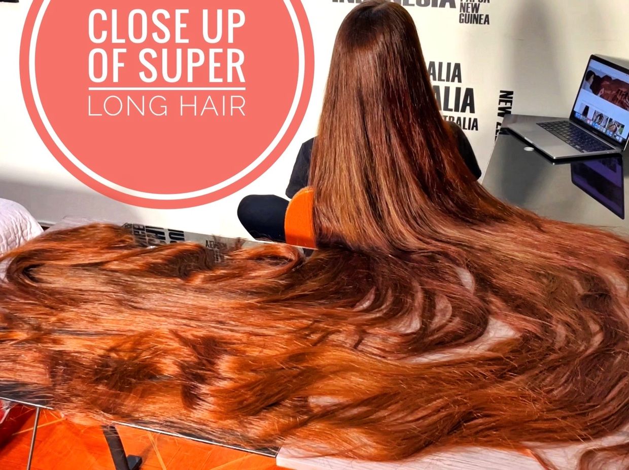 Close up of super long hair