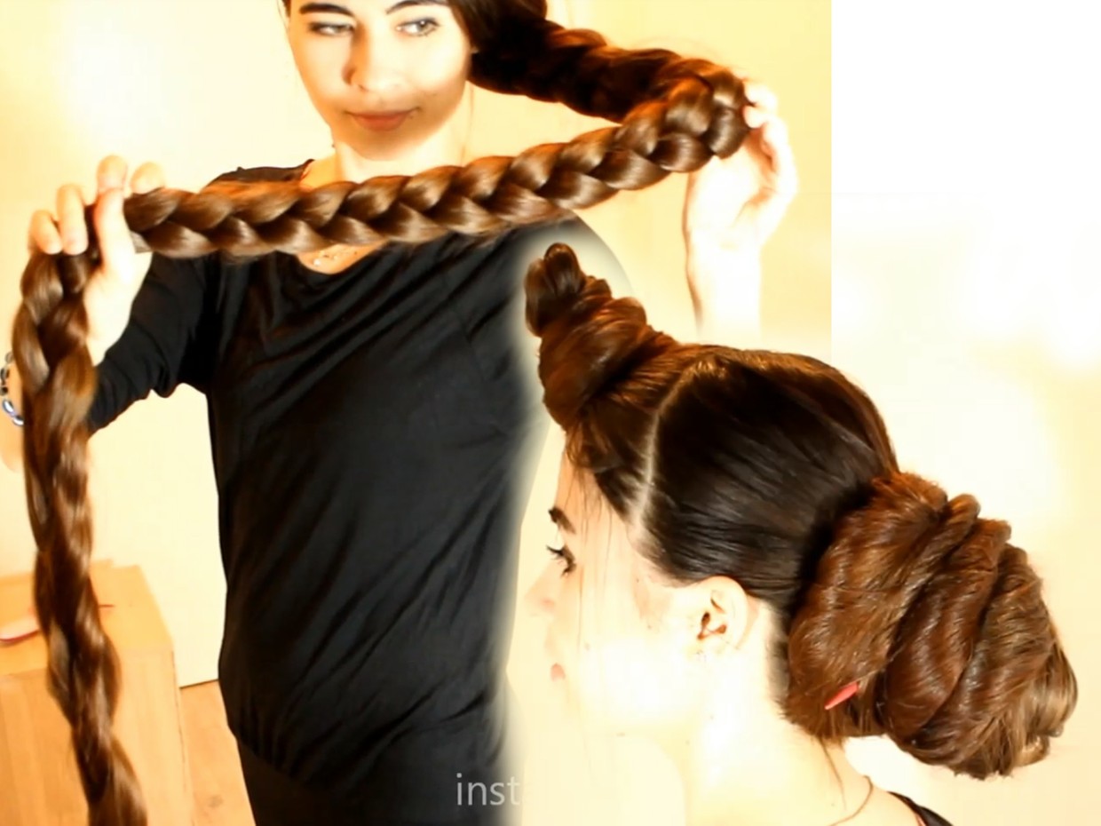 Lot of BUNS! Amazing long hair