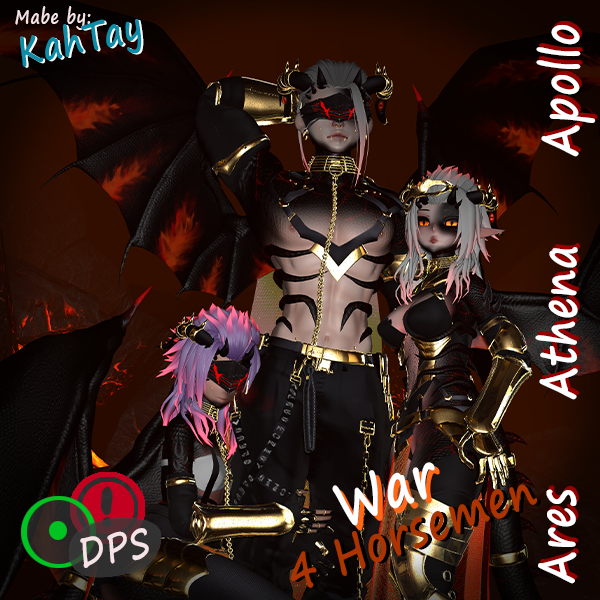 Ares, Athena, and Apollo (War - 4 Horsemen) [VRChat Av