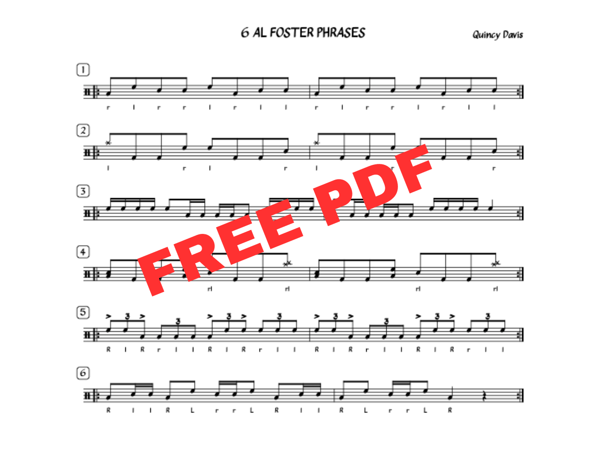 6 Al Foster Phrases – FREE PDF Download