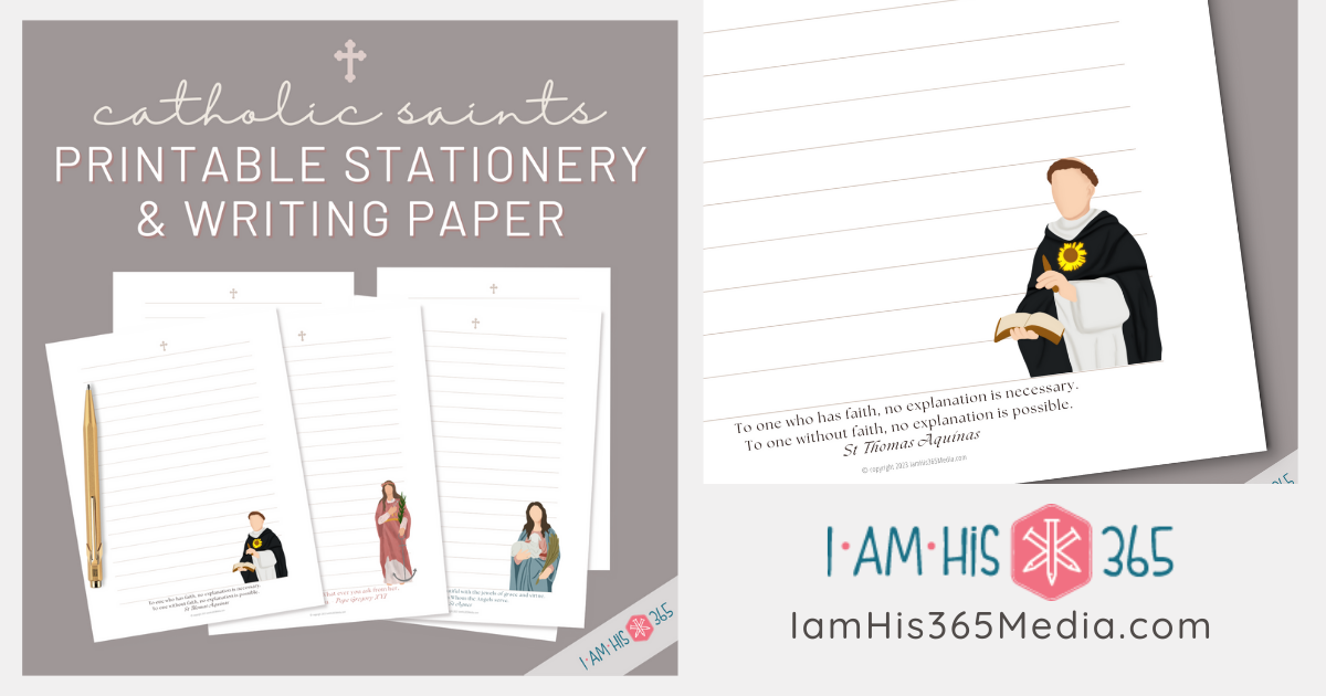 Printable Catholic Faith Stationery