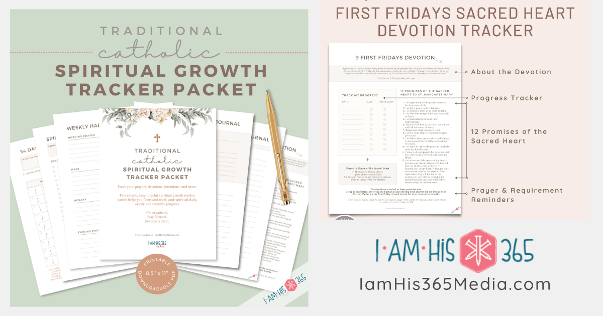 Catholic Spiritual Growth Tracker Printable PDF | 54 Day Rosary Tracker ...