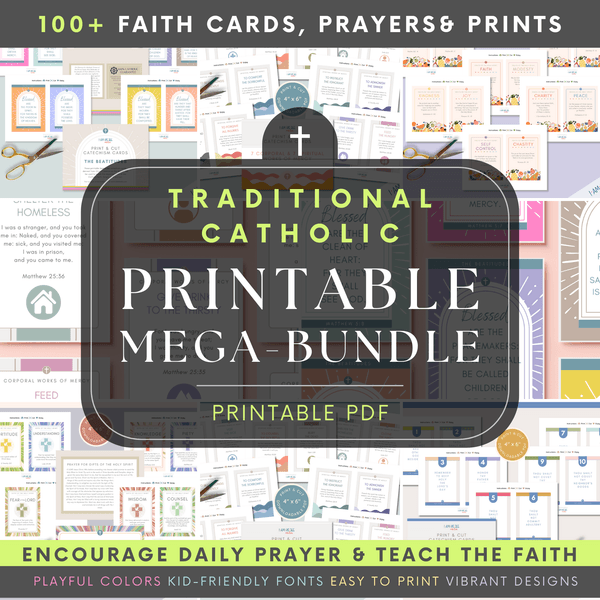 Printable Catholic Catechism Bundle | 78 Catechism Car