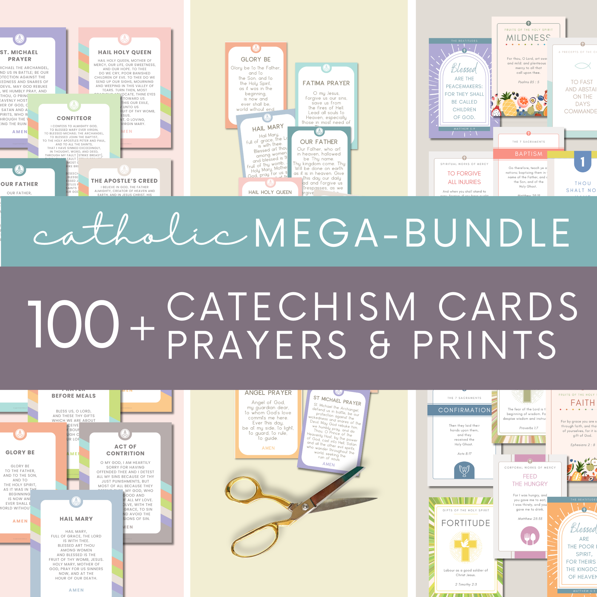 The Beatitudes Catholic Catechism Cards