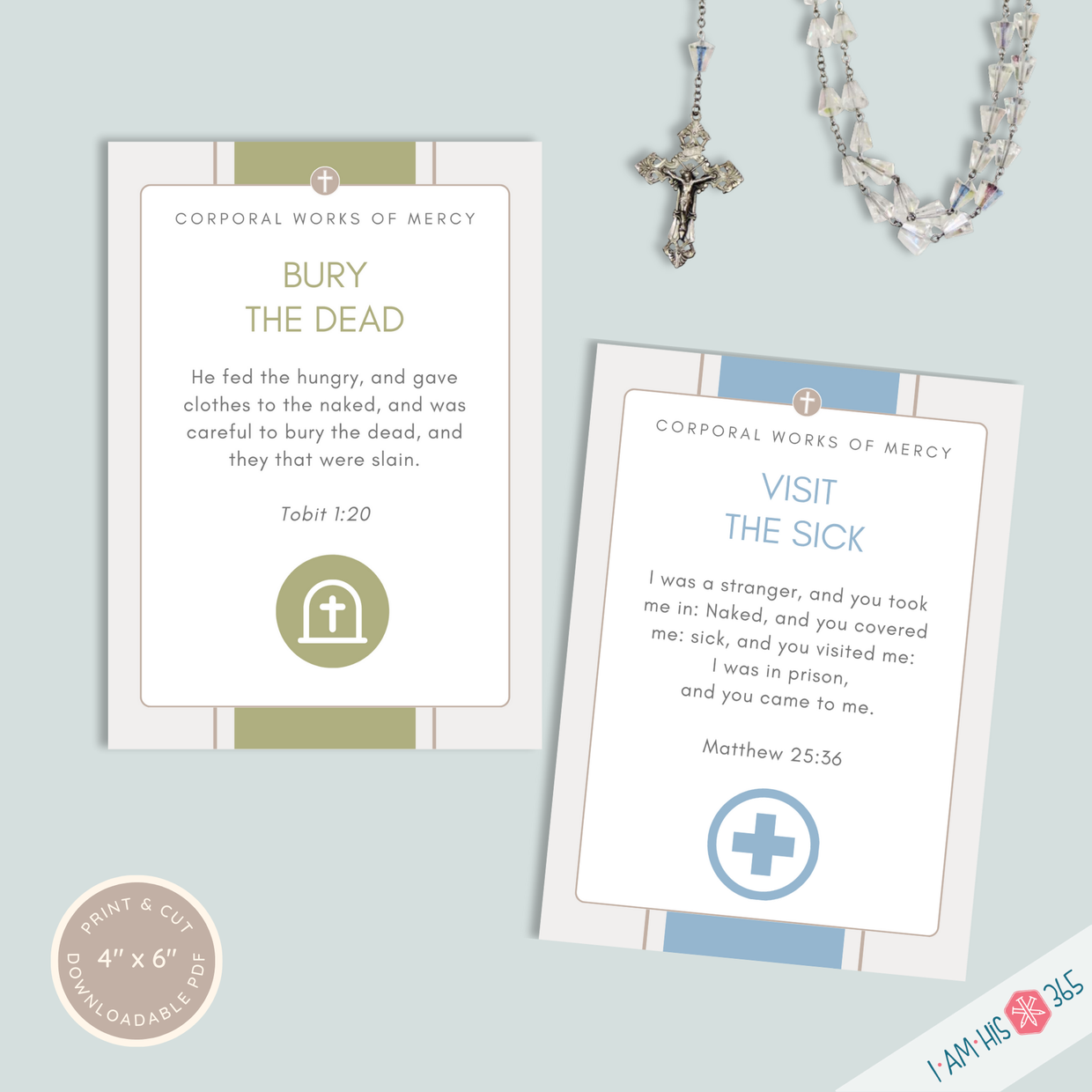 Works of Mercy Traditional Catholic Catechism Cards | Spiritual and ...