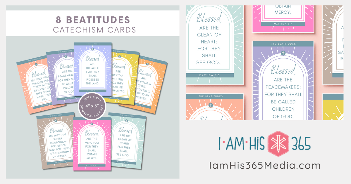 The Beatitudes Catholic Catechism Cards