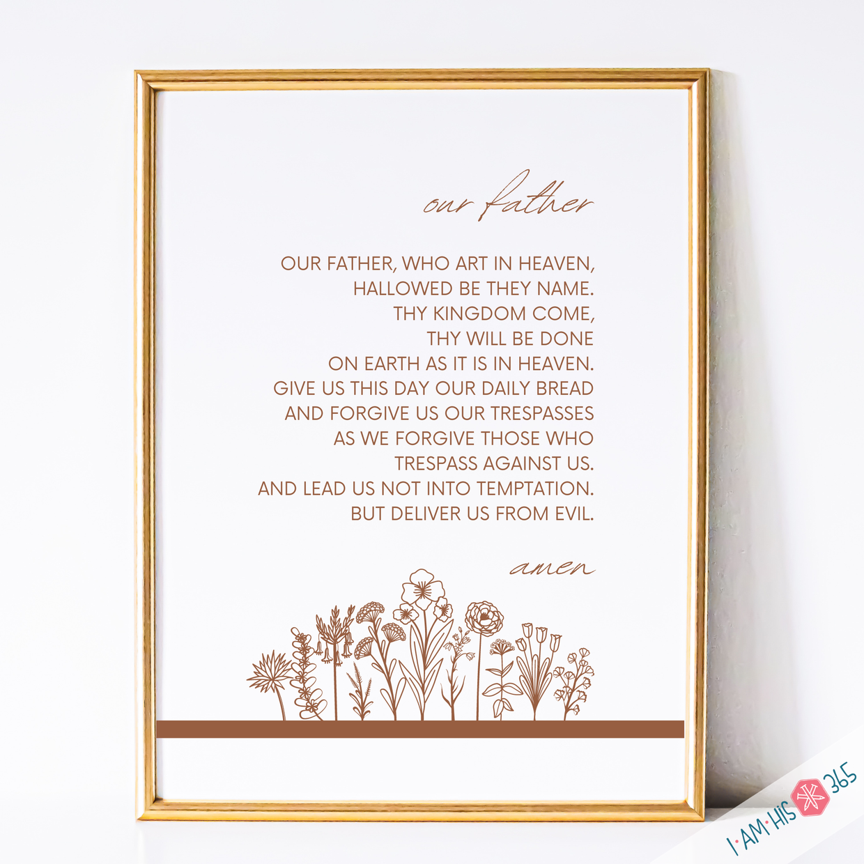 Our Father Prayer Print - Printable Catholic Prayer , Catholic Art ...