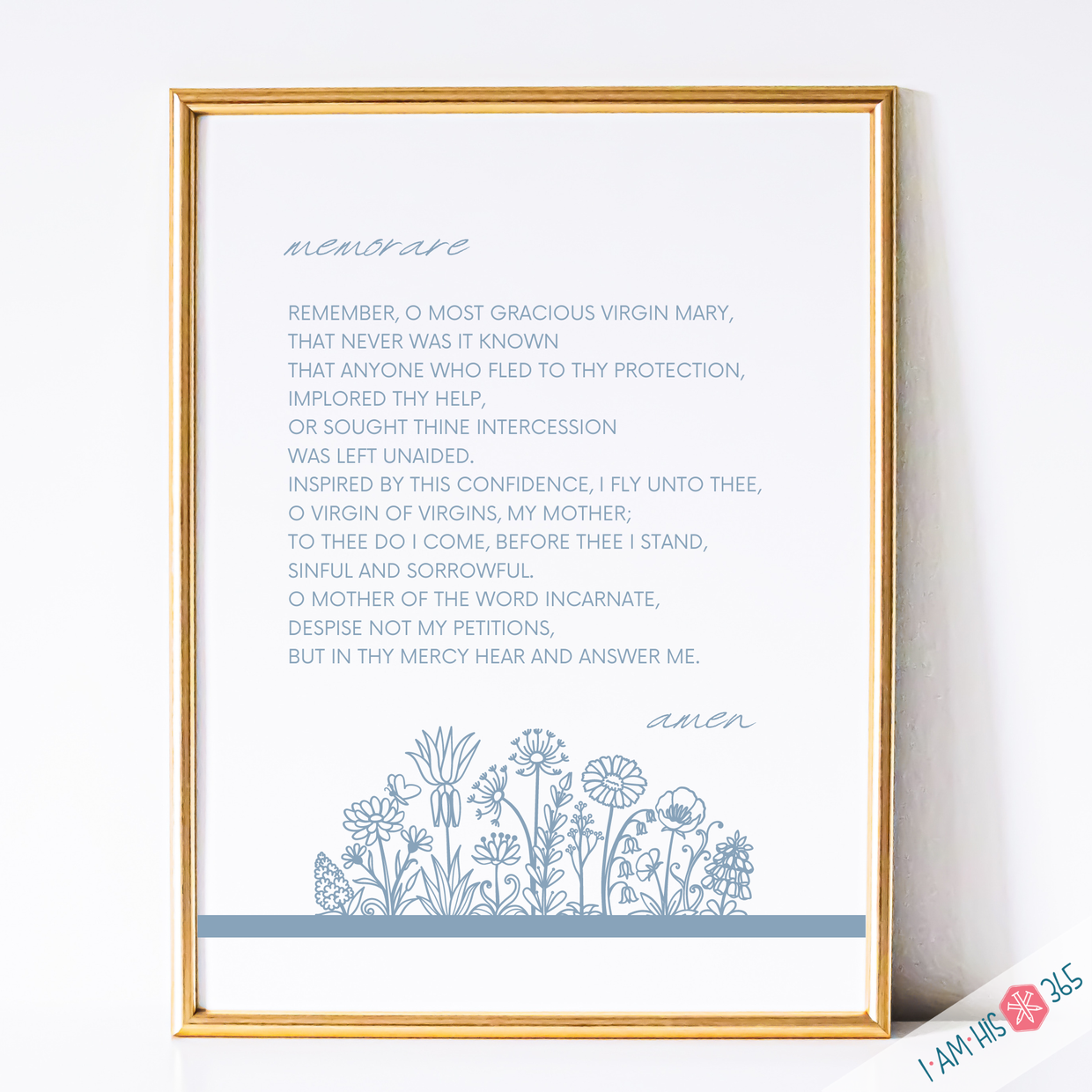Memorare Prayer Print - Catholic Prayer Print, Printable Catholic ...