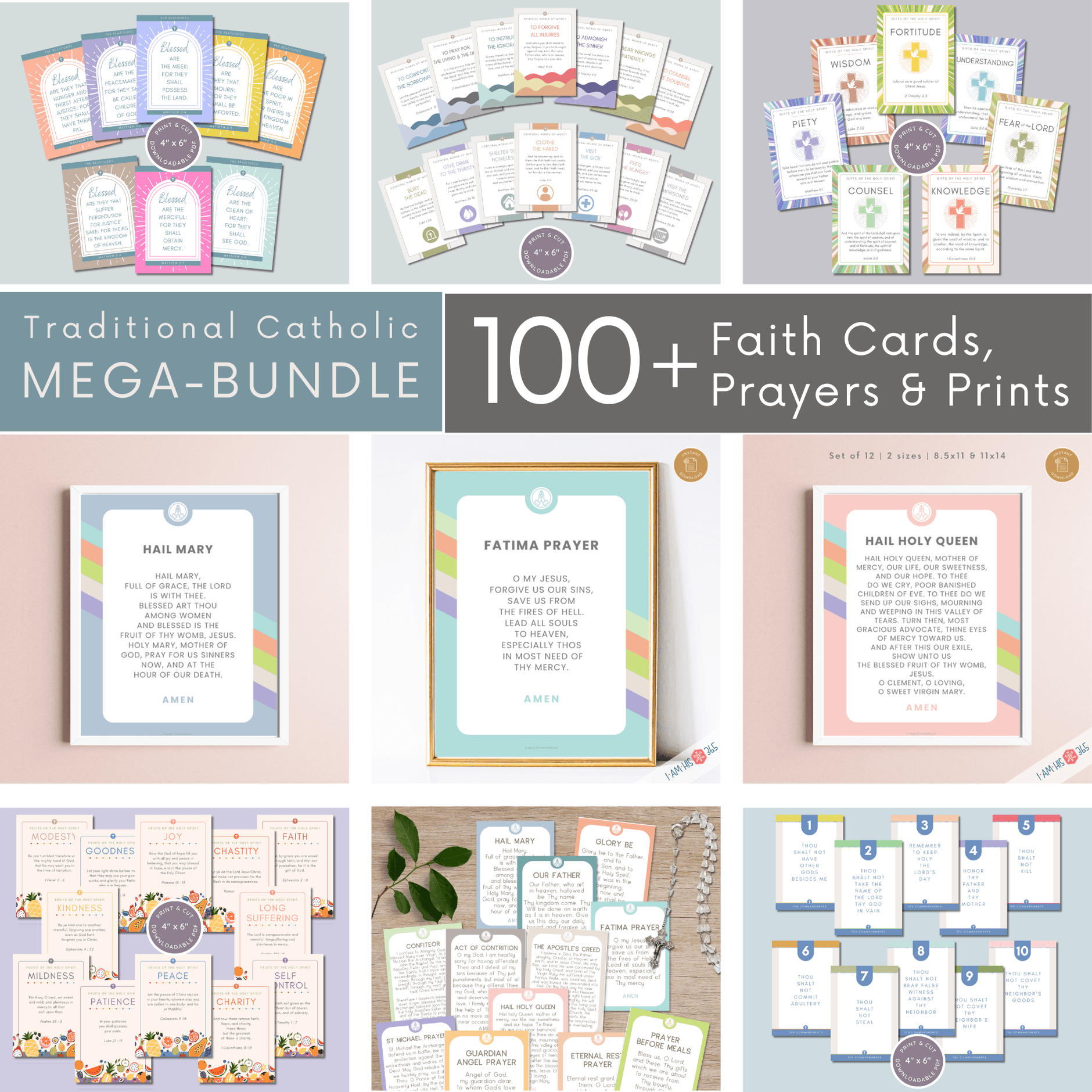 Printable Spiritual Bouquet Cards for Motherhood | Set of 3 Catholic ...