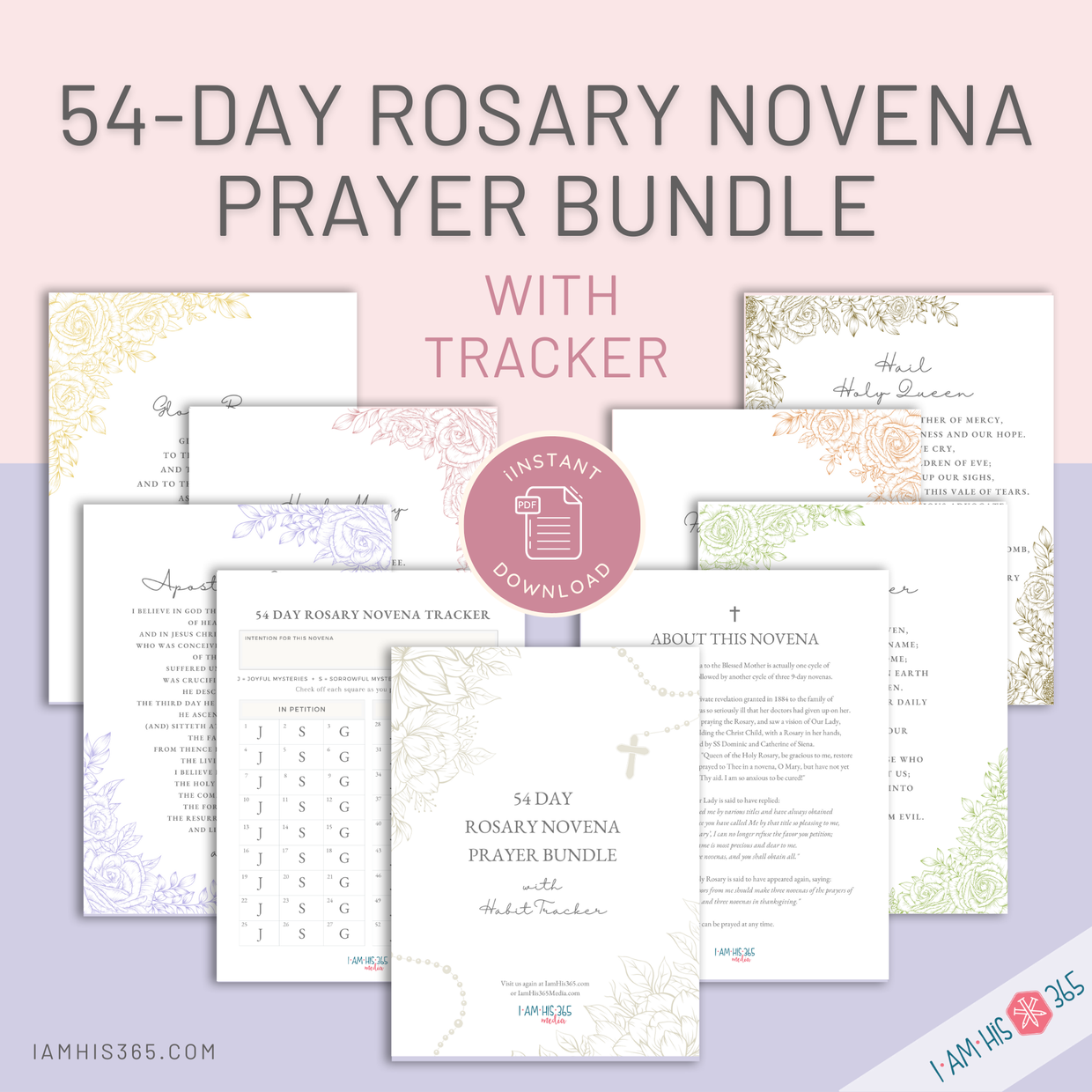54 Day Rosary Novena Prayer Bundle with Habit Tracker : Printable ... 54 Day Rosary Novena Prayer Bundle with Habit Tracker : Printable ...